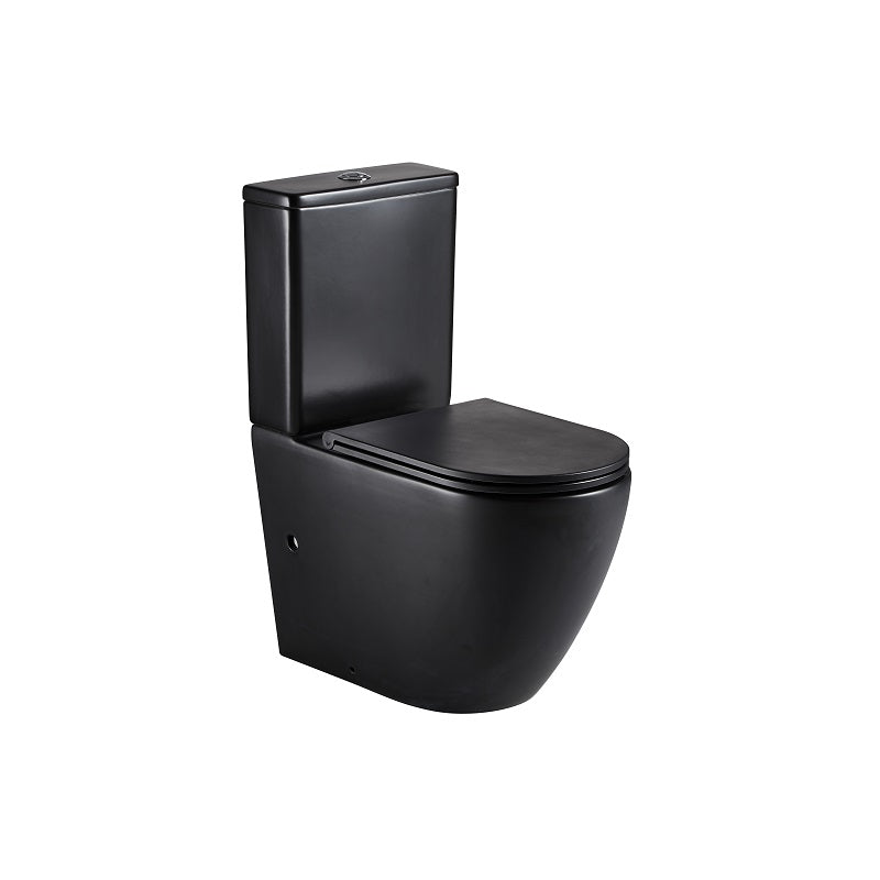 Cremona Matte Black Tornado Rimless Vortex Toilet Suite | Acqua Bathrooms
