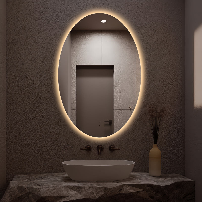 Eclipse Touchless 600 x 900 LED Mirror - Three Light Temperatures ...