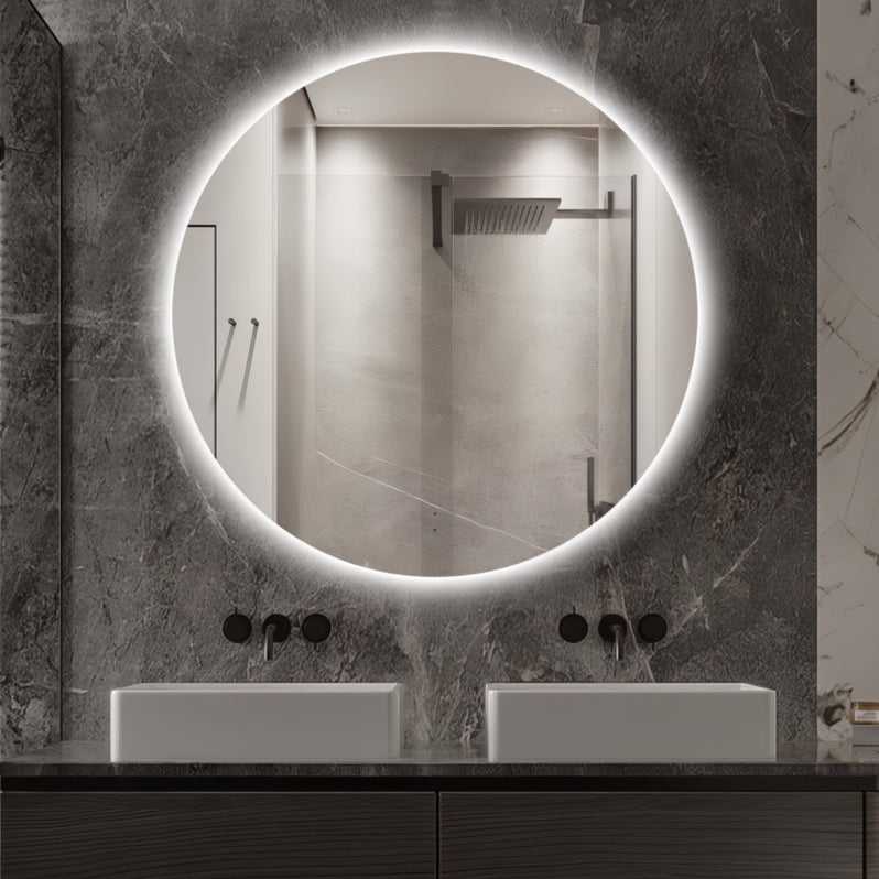 Round Touchless 900mm LED Mirror - Three Light Temperatures — Acqua ...