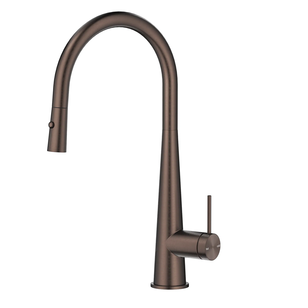 Mica Dusk Bronze Pull-Out Cone Sink Mixer | Acqua Bathrooms