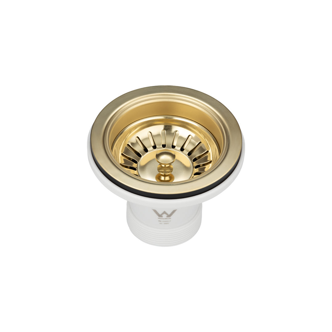 Brushed Bronze Brass 90mm Sink Waste Kit | Acqua Bathrooms