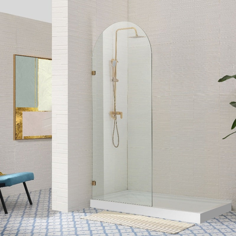 Frameless Arched Fixed Panel Shower Screen | Acqua Bathrooms