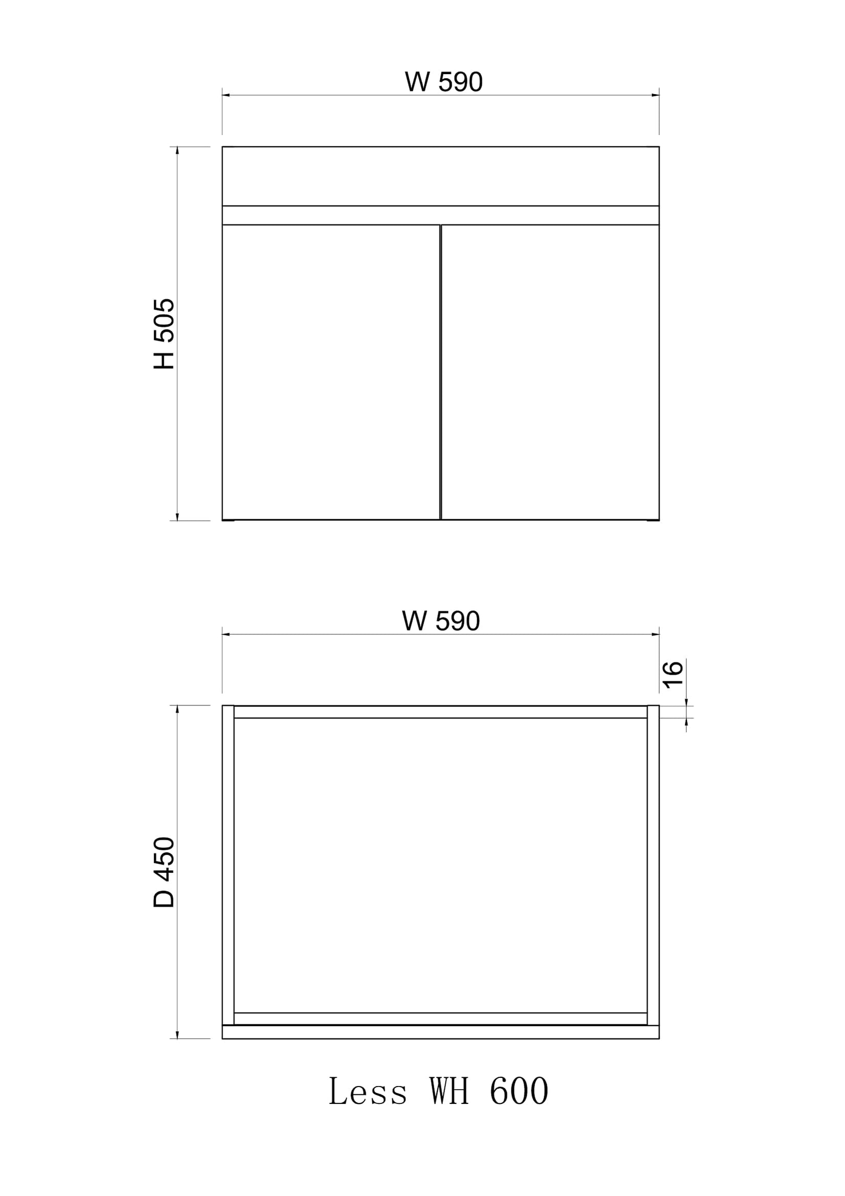 Noah 600 mm Wall Mount Hung Vanity Unit | Acqua Bathrooms