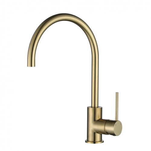 Star Mini Brushed Gold Kitchen Mixer | Acqua Bathrooms