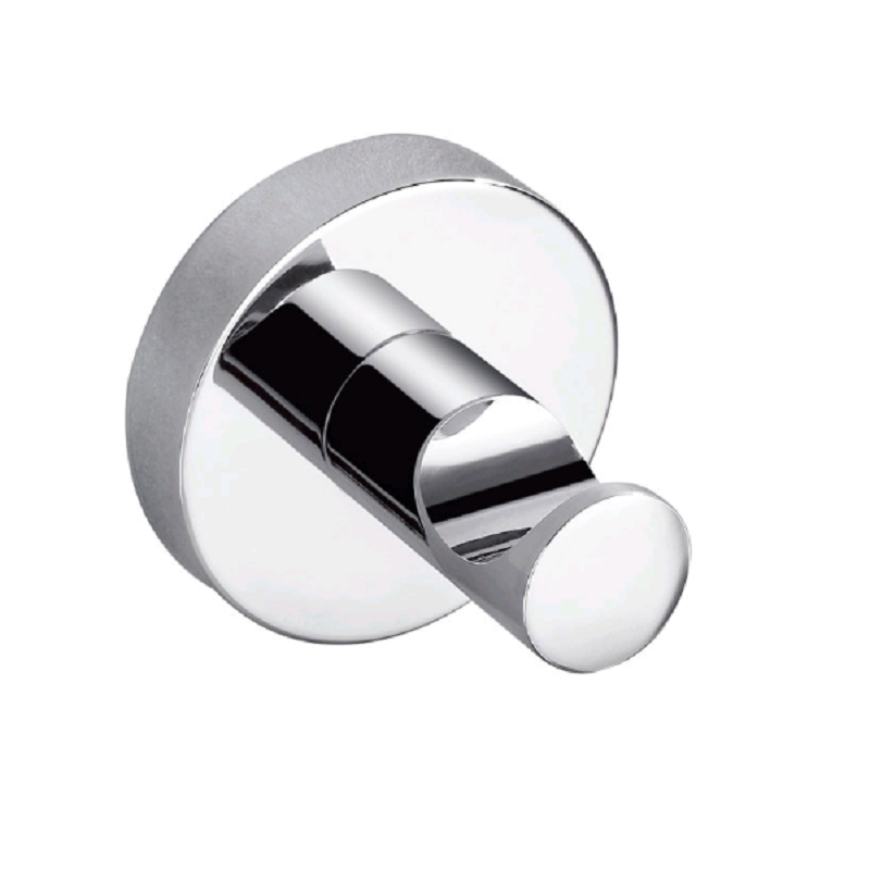 Round Chrome Single Robe Hook | Acqua Bathrooms